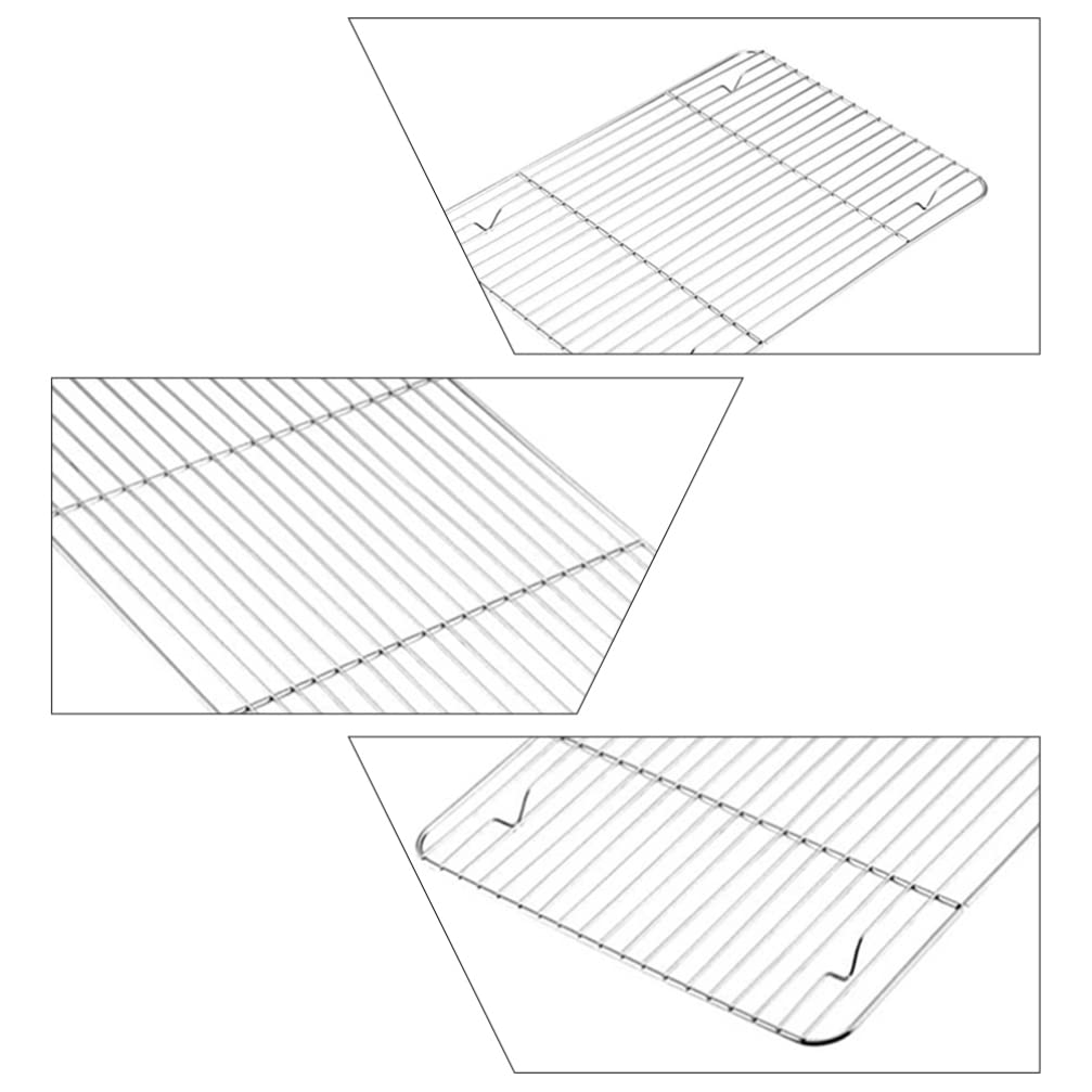 Stainless Steel Grid Wire Rack Cooling Rack Nonstick Wire Baking Rack Metal Mesh Cookie Rack Mesh Oven Rack for Cooking Drying Roasting Grilling