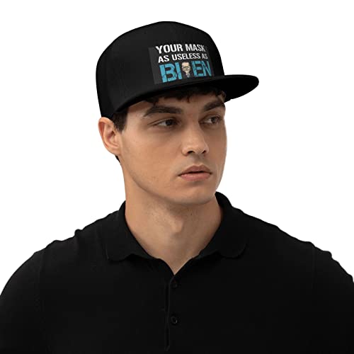 Your Mask is As Useless As Joe Biden Hat Adult Adjustable Baseball Cap Trucker Hats Black