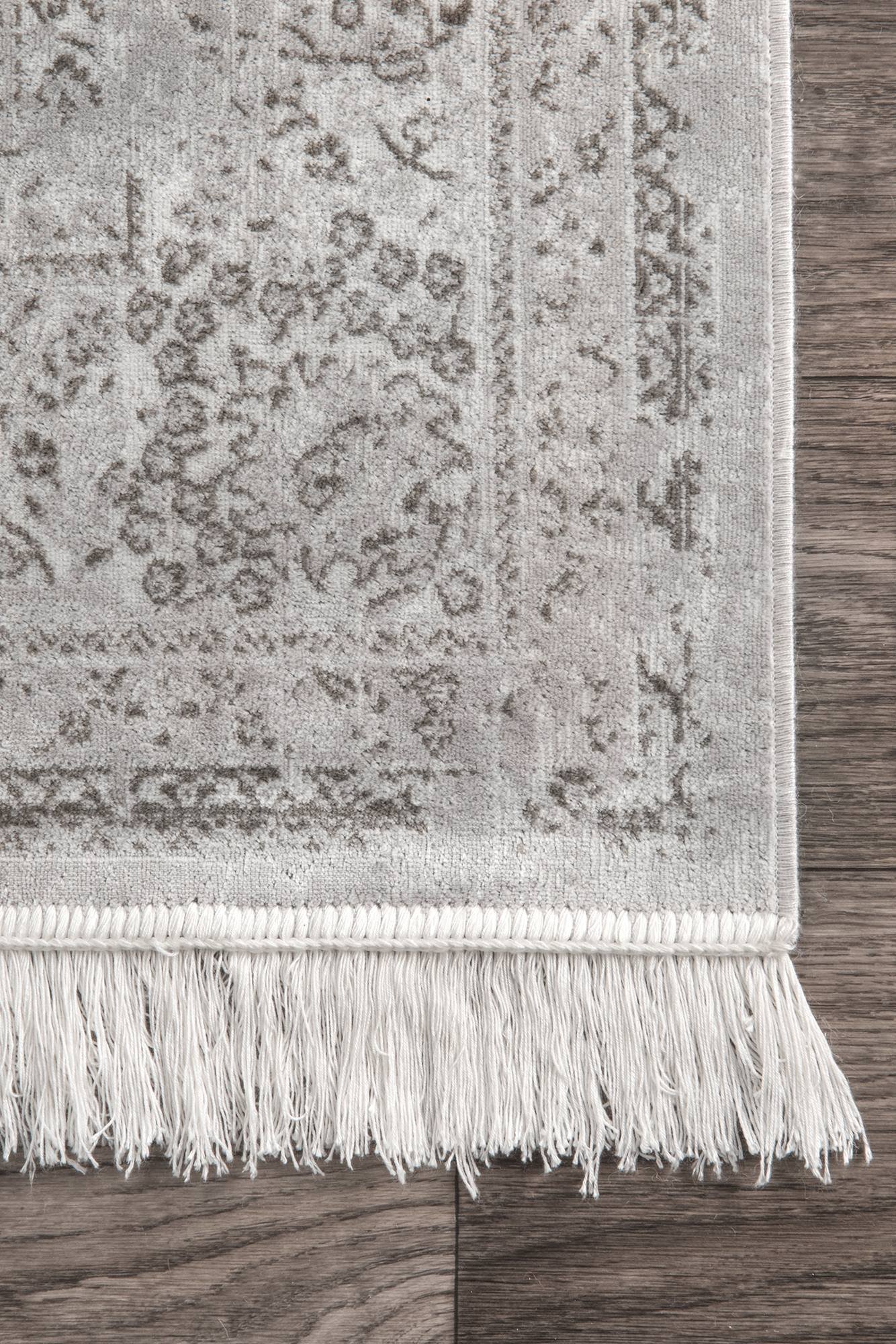 nuLOOM Cantrell Vintage Medallion Area Rug , 9' x 12', Silver, Rectangular