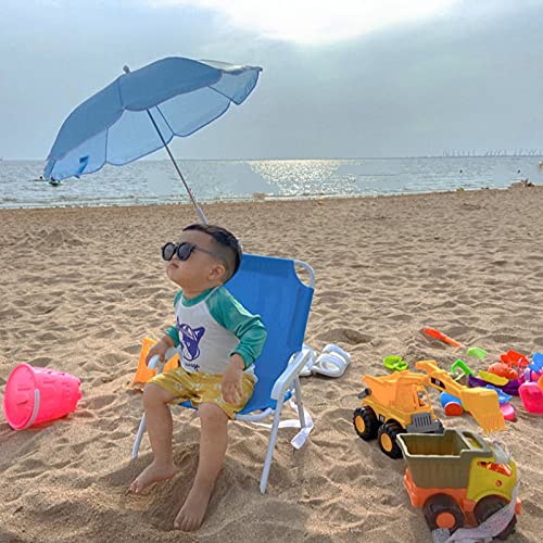 Nakazawa Baby Stroller Parasol, Clamp-On Shade Umbrella, with Umbrella Clip Fixing Device, for Baby Beach Chairs, Bleachers, Strollers (blue, small)