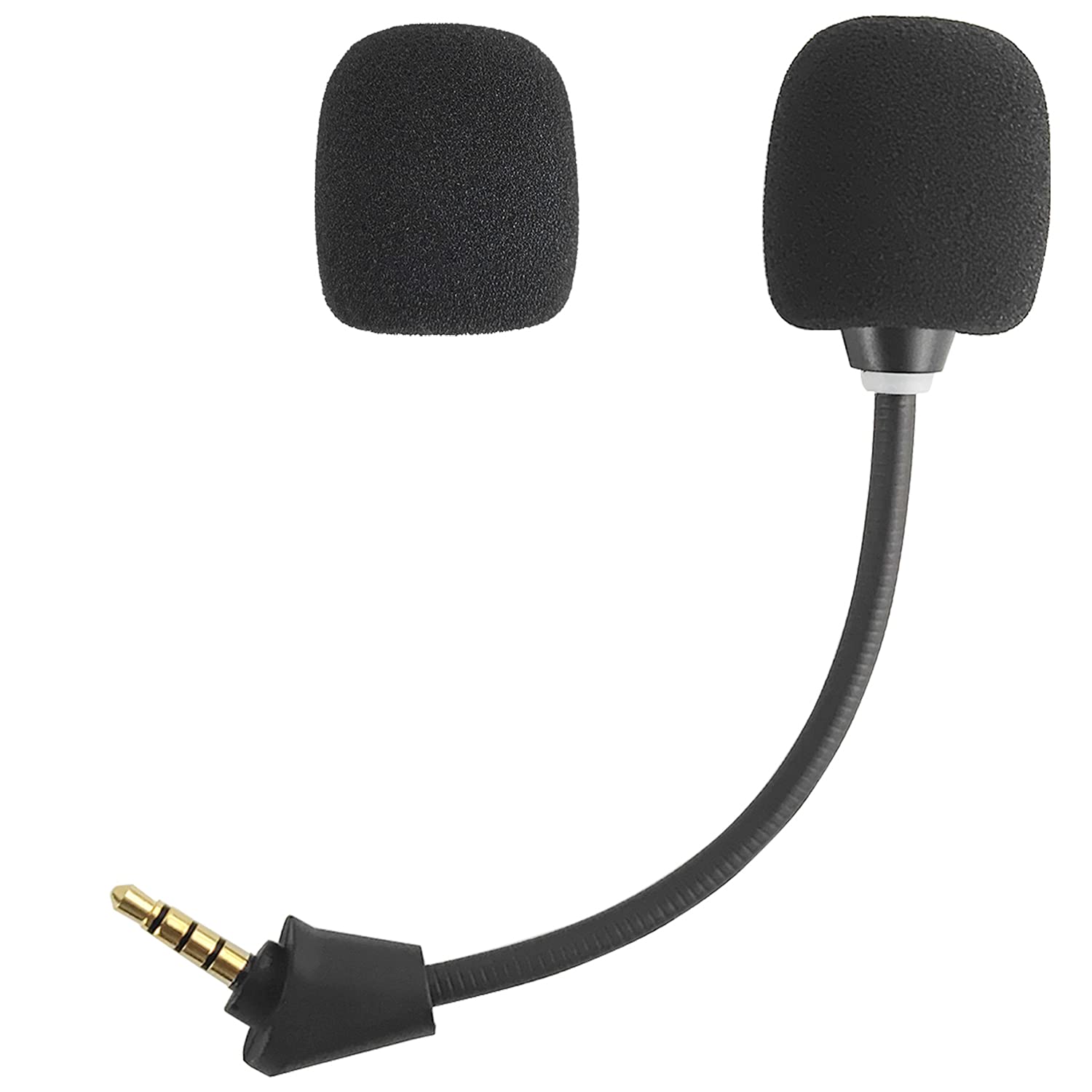 REEYEAR Mic Replacement Fits for Kingston HyperX Cloud II wireless Gaming headset,Noise Cancelling 3.5mm Microphone Boom Jack with Mic Monitoring Indicator for Cloud 2 Wireless Headsets