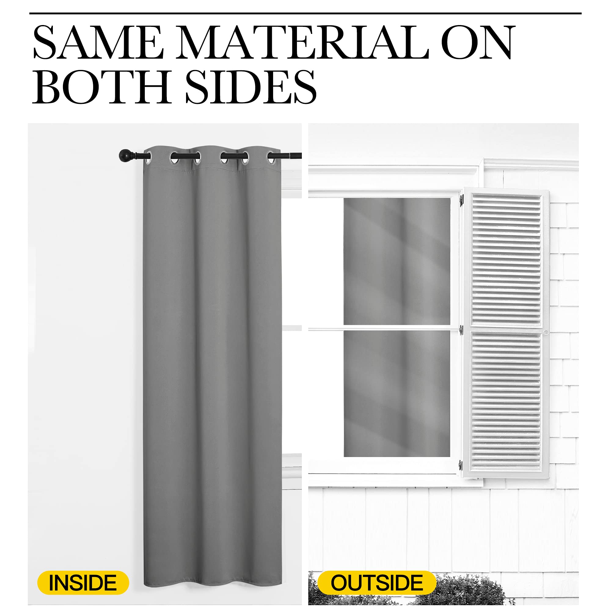 NICETOWN Silver Grey Blackout Wide Blinds for Sliding Door, Insulated Noise Reduction Drapes, Privacy Vertical Curtain for Living Room&Bedroom (1 Panel, W70 x L63)