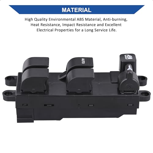 Power Window Switch Front Left Driver Side, Compatible with 98-01 Nissan Altima, 1998-2004 Frontier, 98-99 Sentra, 00-04 Xterra, Legacy, Outback, 03-06 Subaru Baja. Replaces 25401-9E000, 83071AE01B