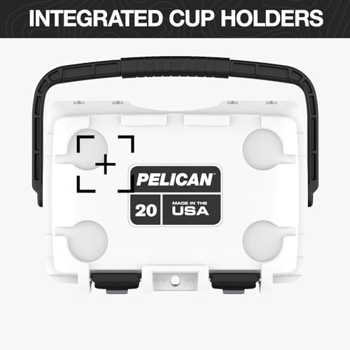 Pelican 20 Quart Elite Cooler (White/Gray)