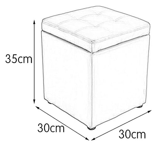 Ottoman Footrest Storage Folding Toy Box Chest with Memory Foam Seat Tufted Faux Leather Small Ottomans Bench Foot Rest Stool-h