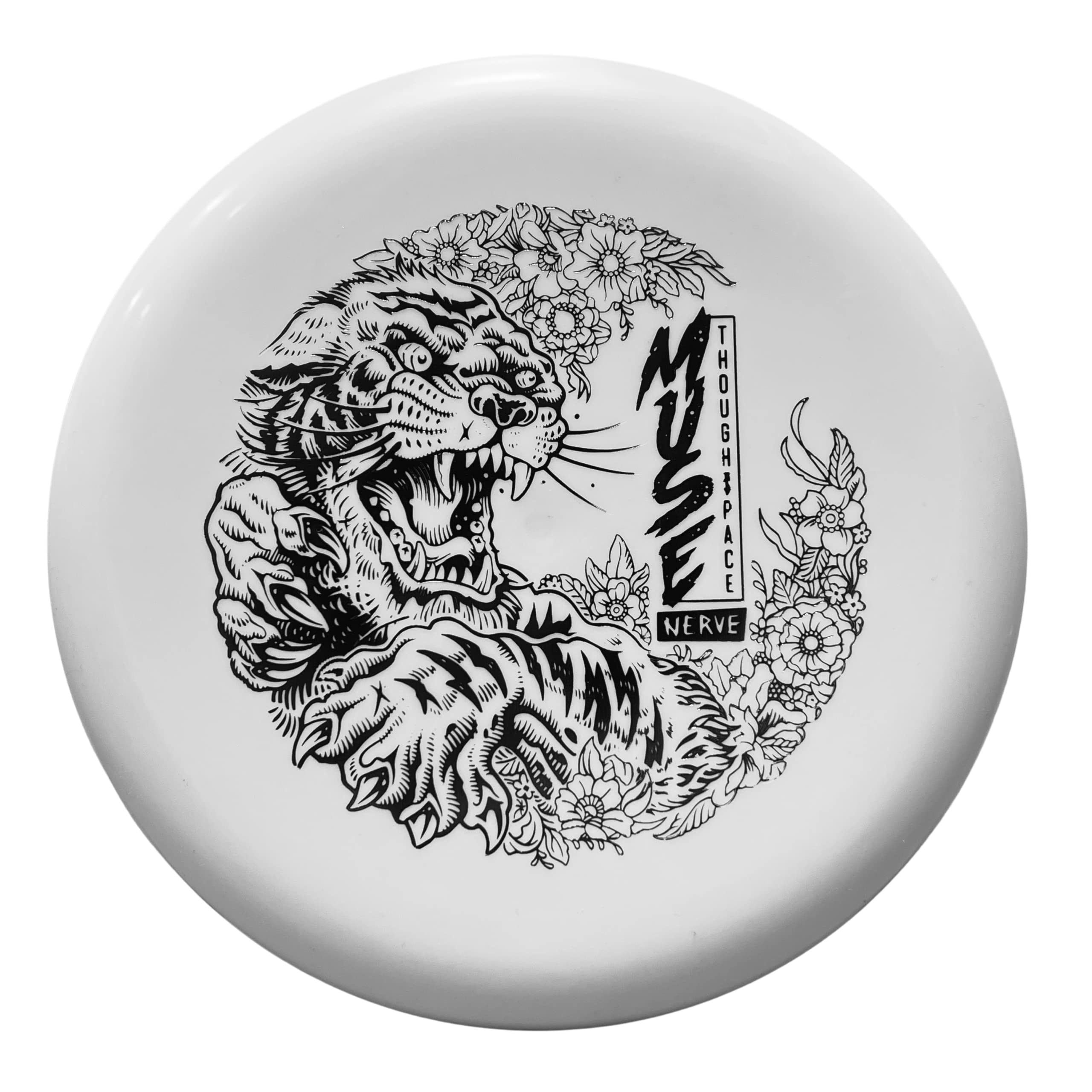 Thought Space Athletics Muse Disc Golf Putter in Nerve Plastic - White Beadless Putt and Approach Disc - Flying Disc Sports Equipment