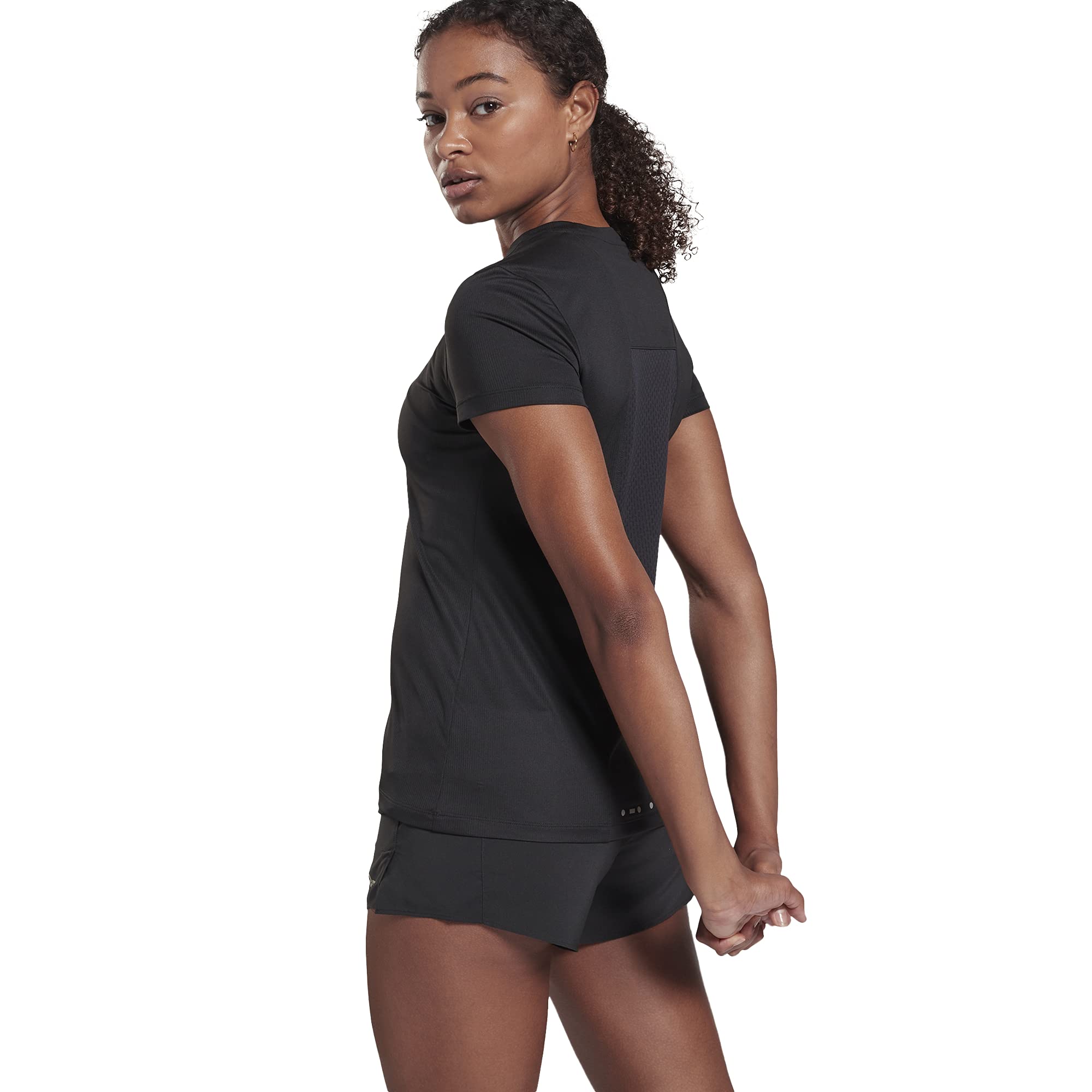 Reebok Running Essentials Short Sleeve Tee, Black, Medium