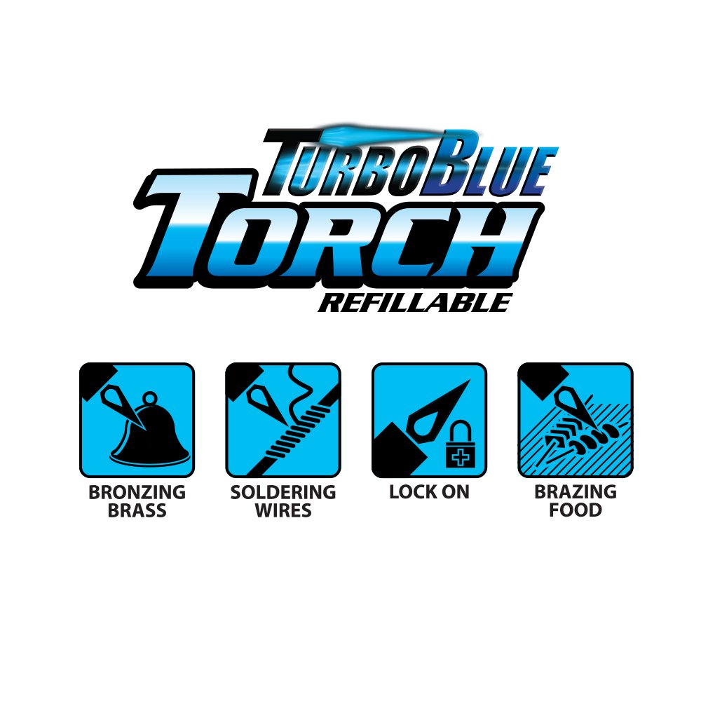 Turbo Blue XXL Jet Flame Refillable Torch Lighter with Powerful Windproof Flame (1)