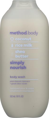 Method Body Wash, Simply Nourish, Paraben and Phthalate Free, Biodegradable Formula, 18 oz (Pack of 1)