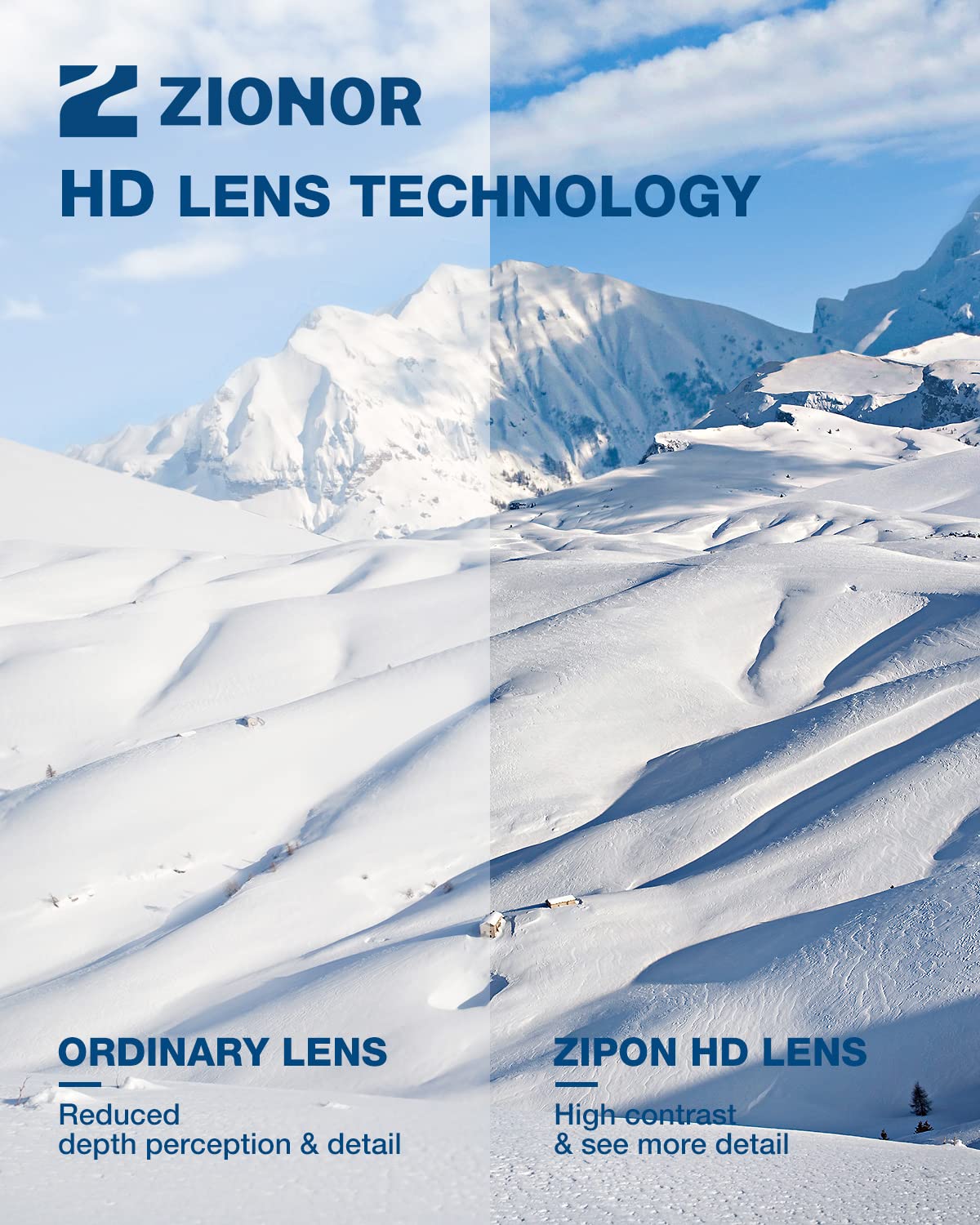 ZIONOR 15:51ZIONOR Lagopus Ski Goggles Z1 Zipon HD Lens Ski Goggles