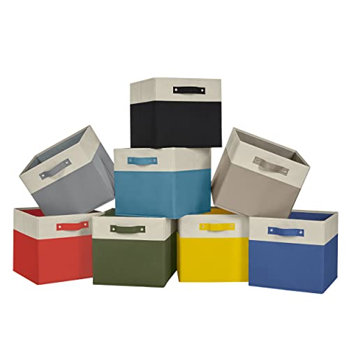 RiverRidge Kids 2pc 10.5in Two-Tone Folding Storage Bin Set - Olive