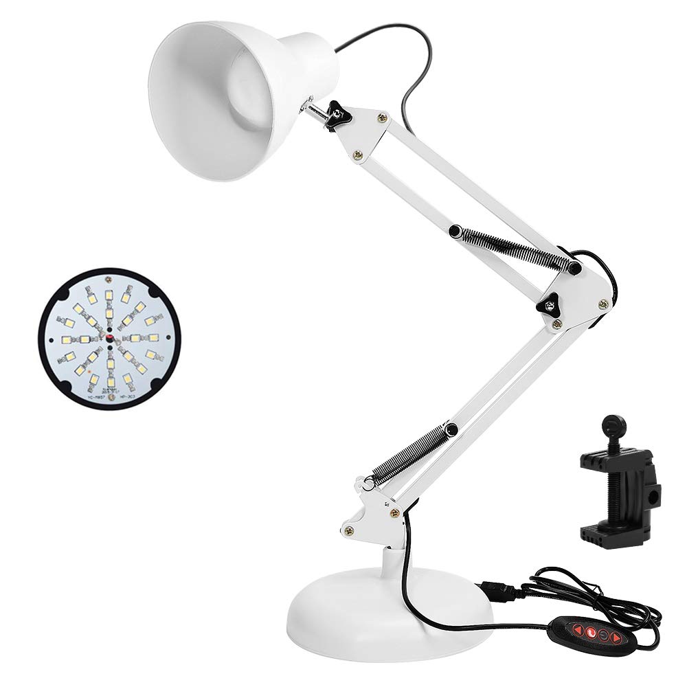 PowerKing USB Desk Lamps, Architect LED Desk Lamp, Reading Book LED, Adjustable Table Lamp, Protect Eyes, Energy Saving (White)
