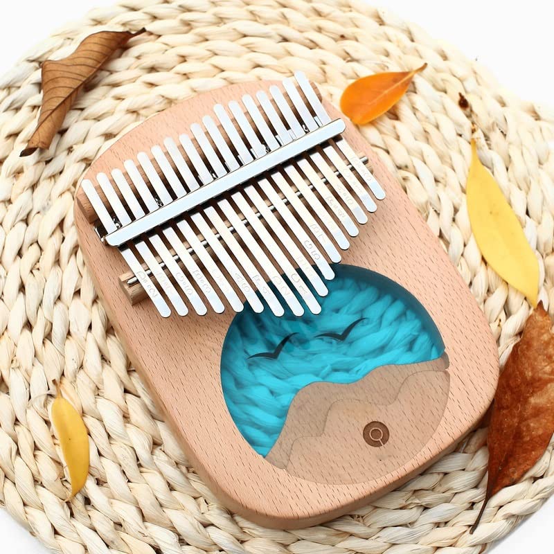 WSSBK 17 Tone Finger Piano Portable Kalimba Easy to Learn Ethereal Instrument Finger Piano