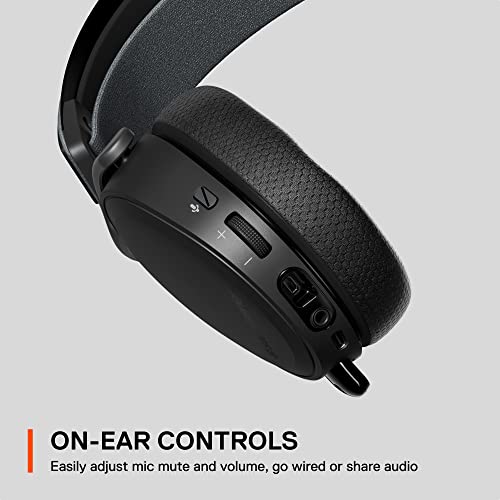 SteelSeries Arctis 7+ Wireless Gaming Headset – Lossless 2.4 GHz – 30 Hour Battery Life – USB-C – 7.1 Surround – For PC, PS5, PS4, Mac, Android and Switch - Black