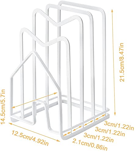 SUNFCON Cutting Board Rack Chopping Board Organizer and Pot Pan Lids Holder Spoon Rest Holder White