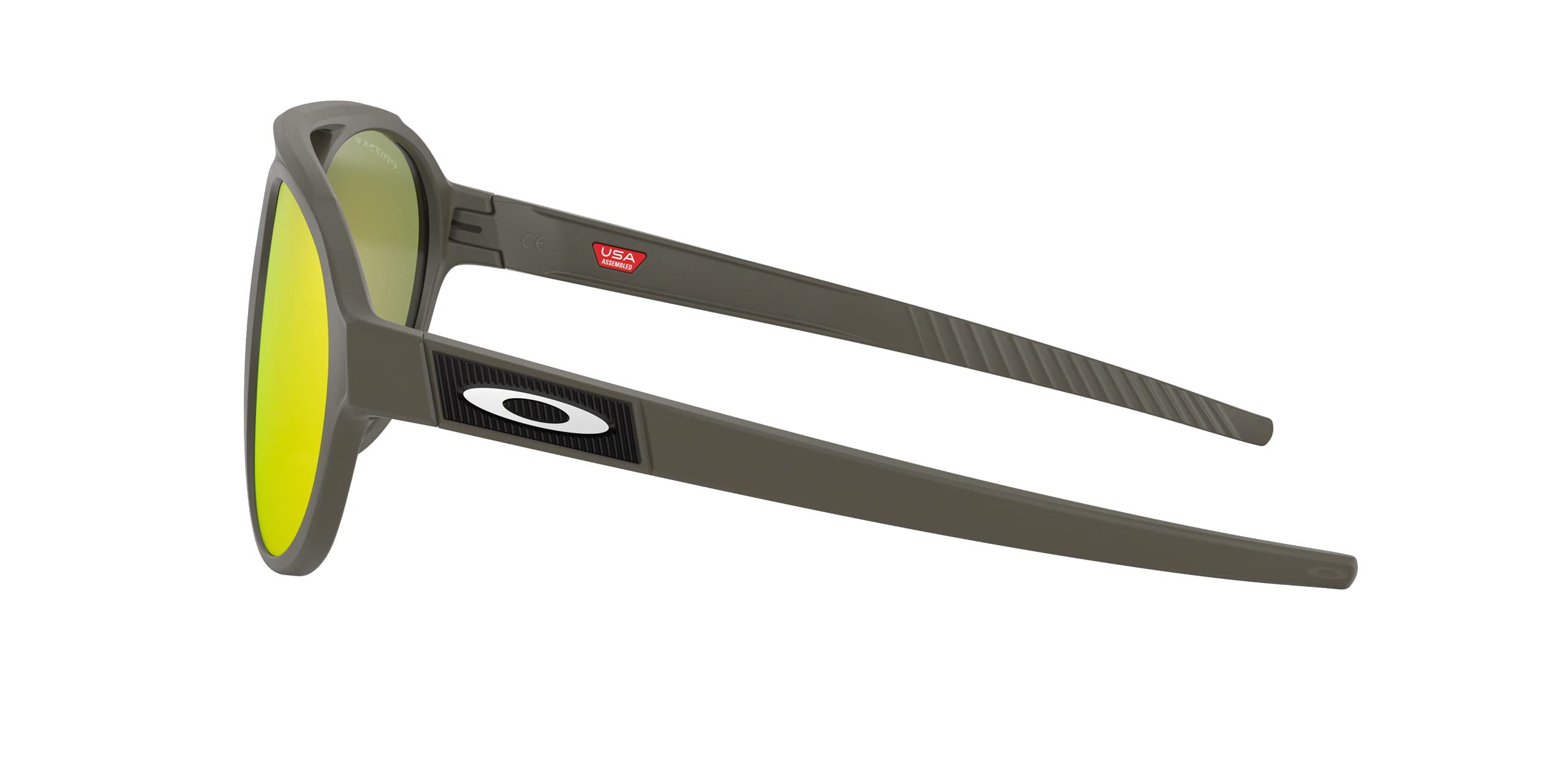 Oakley Men's Oo9421 Forager Round Sunglasses, Polished Black/Prizm Green, 58 mm