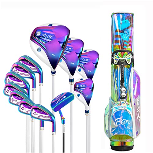Women's Complete Golf Set - Right Handed Clubs Driver, Fairway Wood, Hybrid, Irons, Putter, Golf Stand Bag