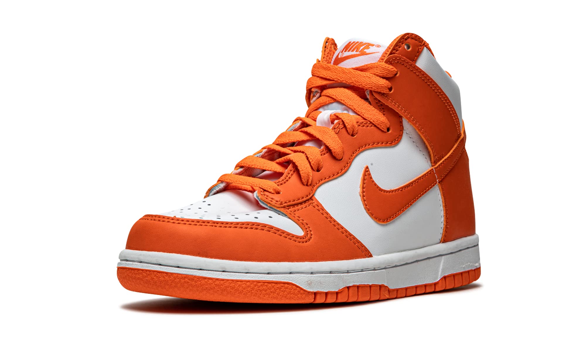 Nike Youth Dunk High GS Syracuse, White/Orange Blaze/White, 7Y