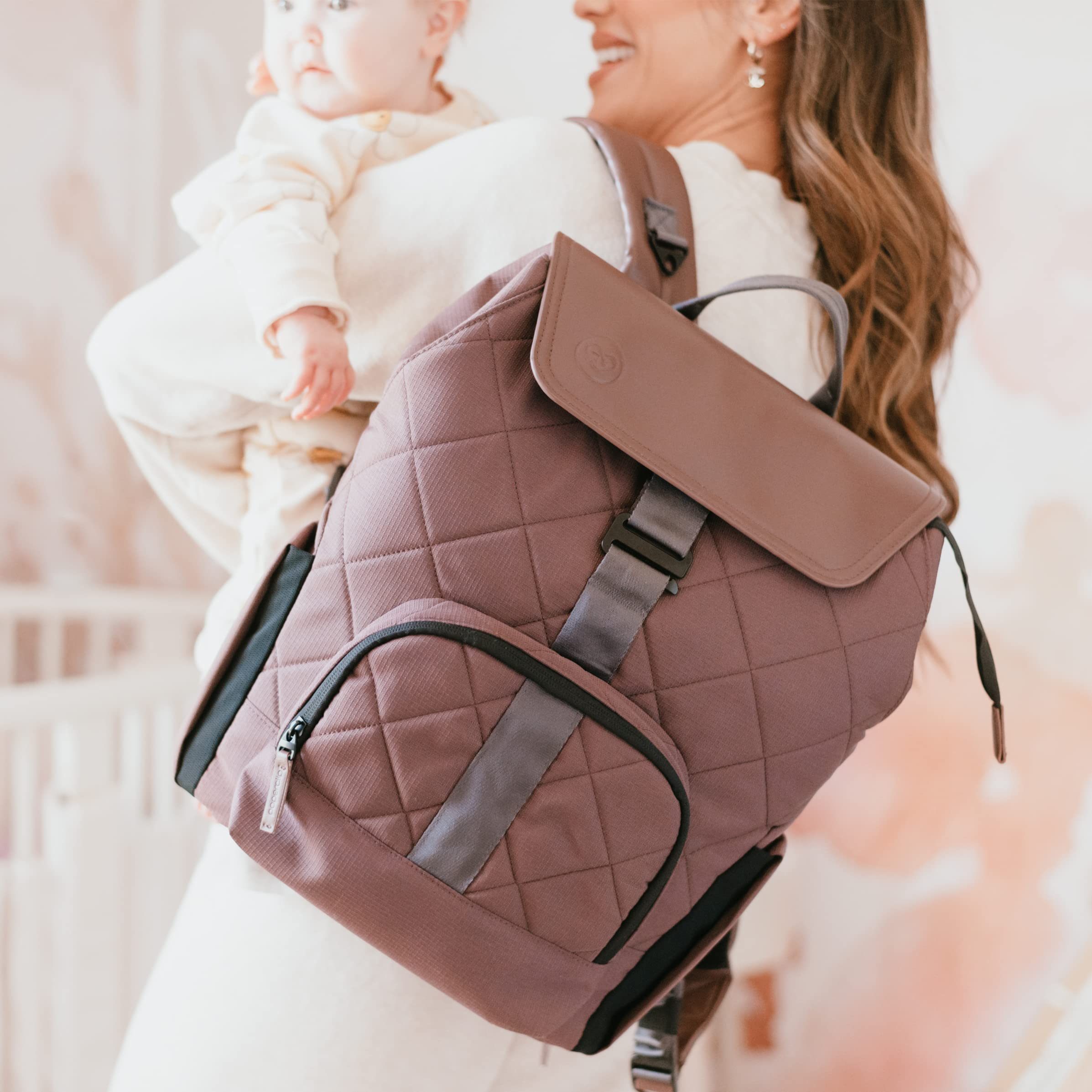 PAPERCLIP JoJo Diaper Bag Backpack - Eco Friendly - Large - Multifunctional - Black