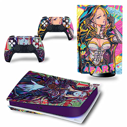 WREXIL LEEWEE for PS5 Skin Disc Edition & Digital Edition Console and Controller Vinyl Cover Skins Wraps Scratch Resistant, Compatible 62726 No Foaming (Size : Disc Version)