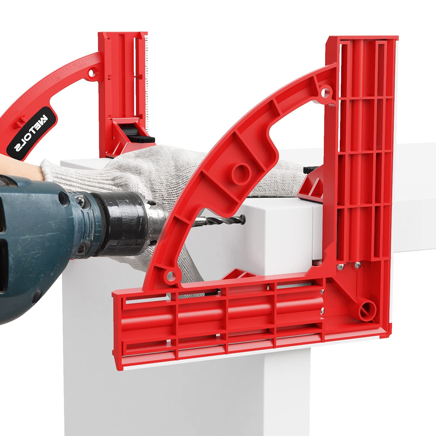 WETOLS 7 Inch Fast Adjustable Corner Clamp (with Lock), 90 Degree Right Angle Clamp for Woodworking, Great Tool Gift for Dad Father Mother DIY Handyman - WE816