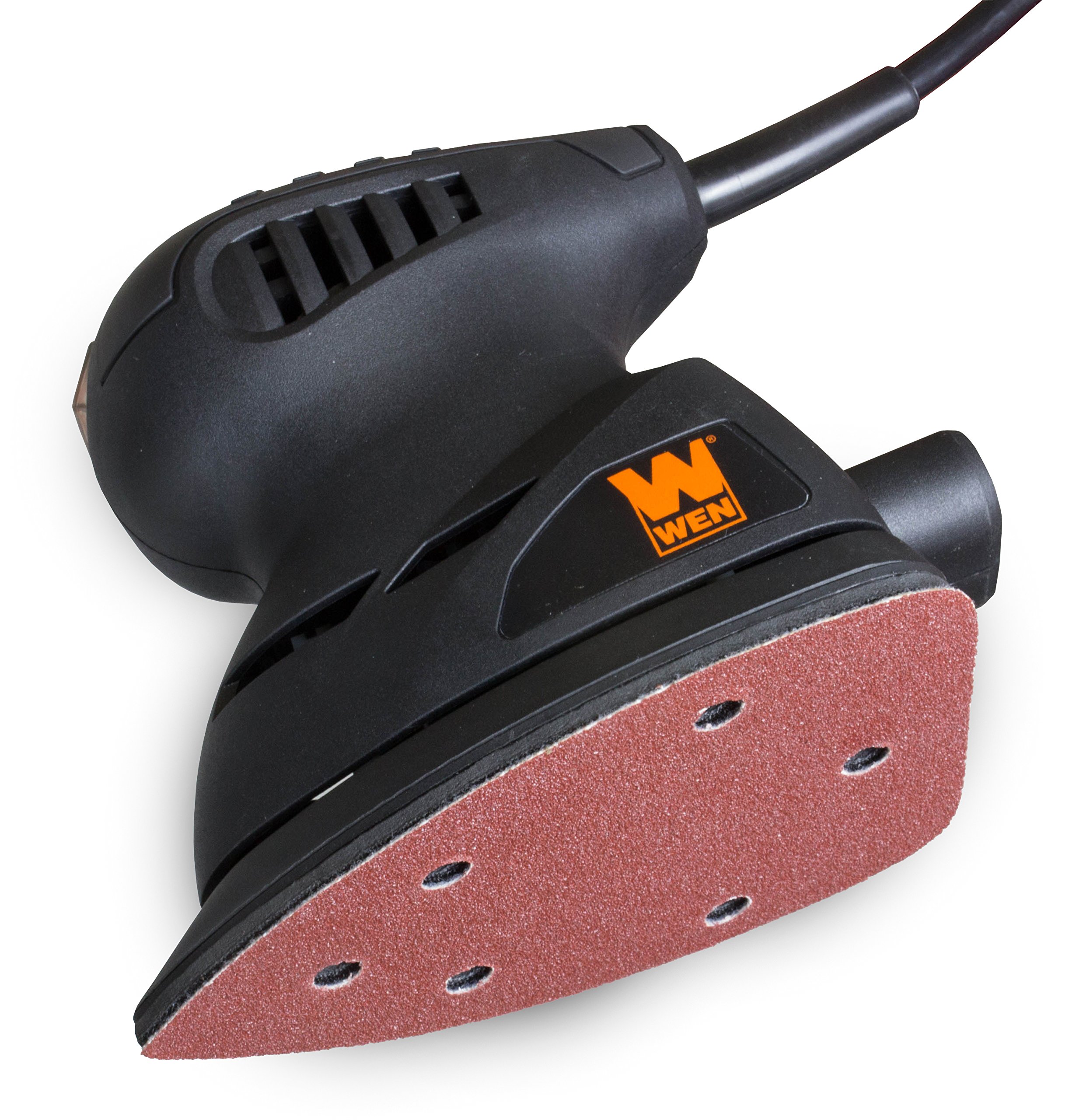 WEN 6301 Electric Detailing Palm Sander and WEN 6301SP Palm Sander Sandpaper (12 Pack)