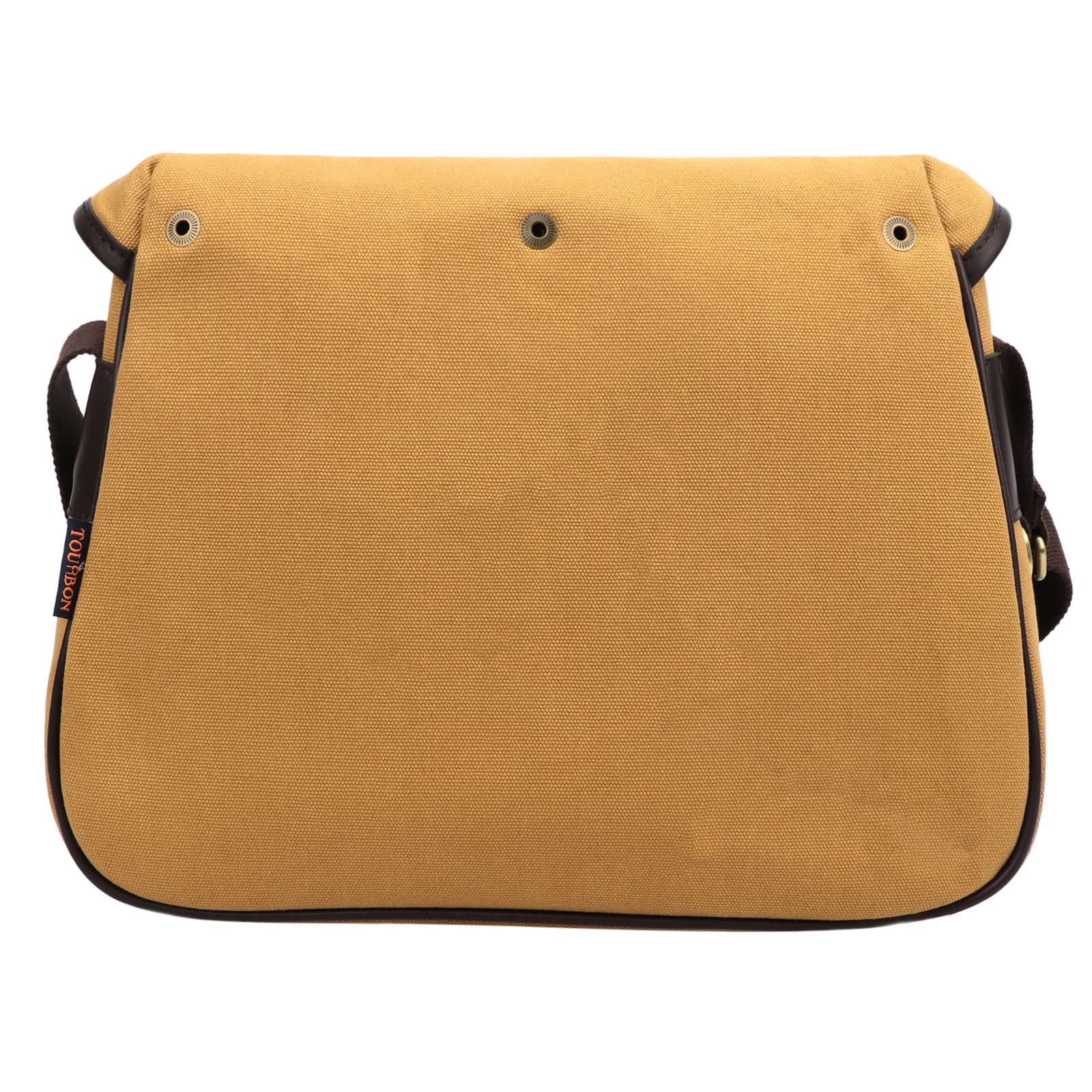 Tourbn TOURBON Retro Fly Fishing Tackle Bag Case Canvas & Leather Carryall Game Reel Storage, Brown