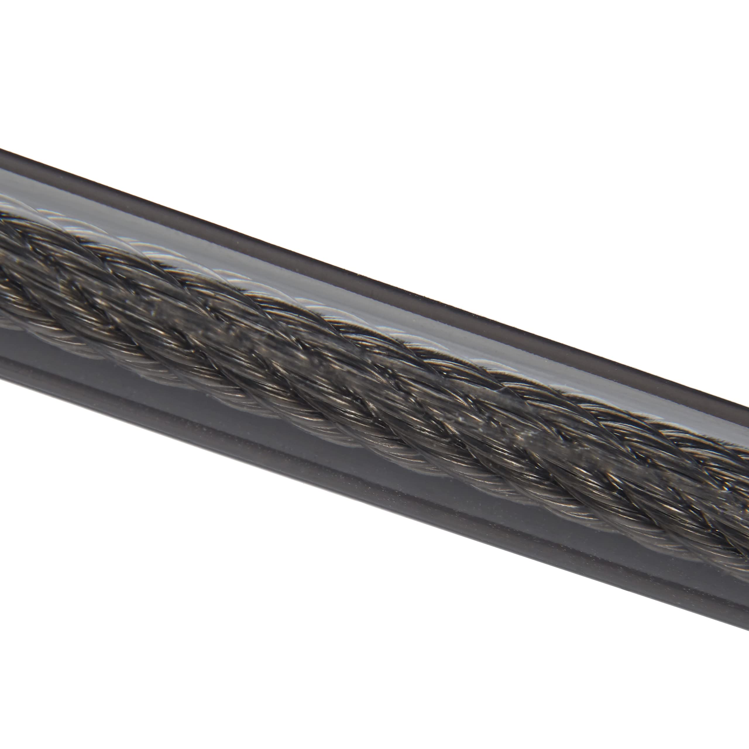 Relaxdays Loop Cable 2m, For Bicycle & Luggage, Sleeved Loop Steel Cable, Long Bike Lock, Black