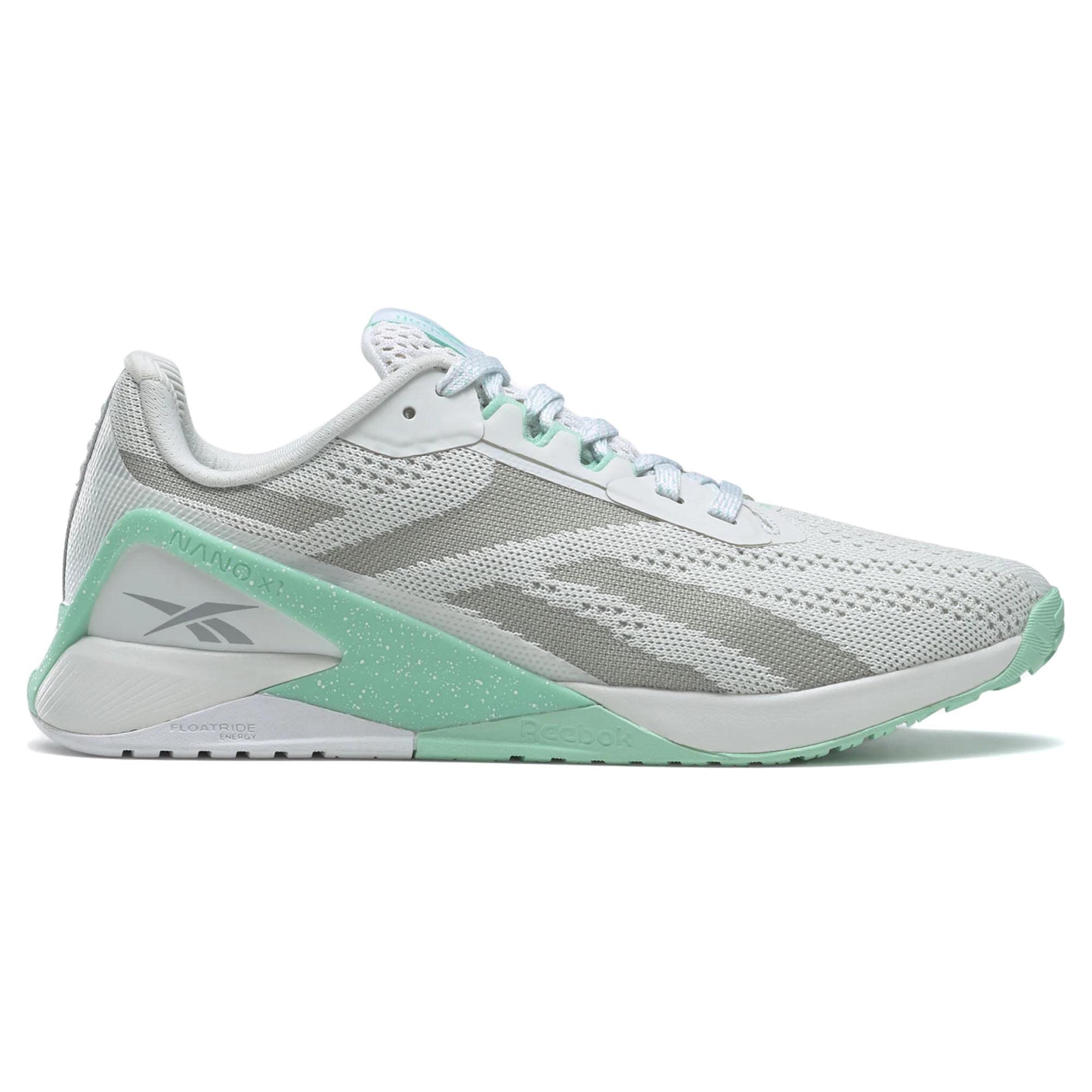 Reebok Women's Nano X1 Cross Trainer (8.5, Pure Grey 1 / Hint Mint/Pure Grey 3, Numeric_8_Point_5)