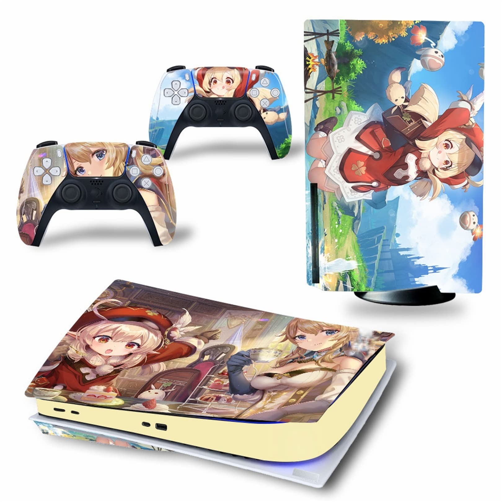 WREXIL LEEWEE for PS5 Skin Disc Edition & Digital Edition Console and Controller Vinyl Cover Skins Wraps Scratch Resistant, Compatible 69742 No Foaming (Size : Digital Edition)