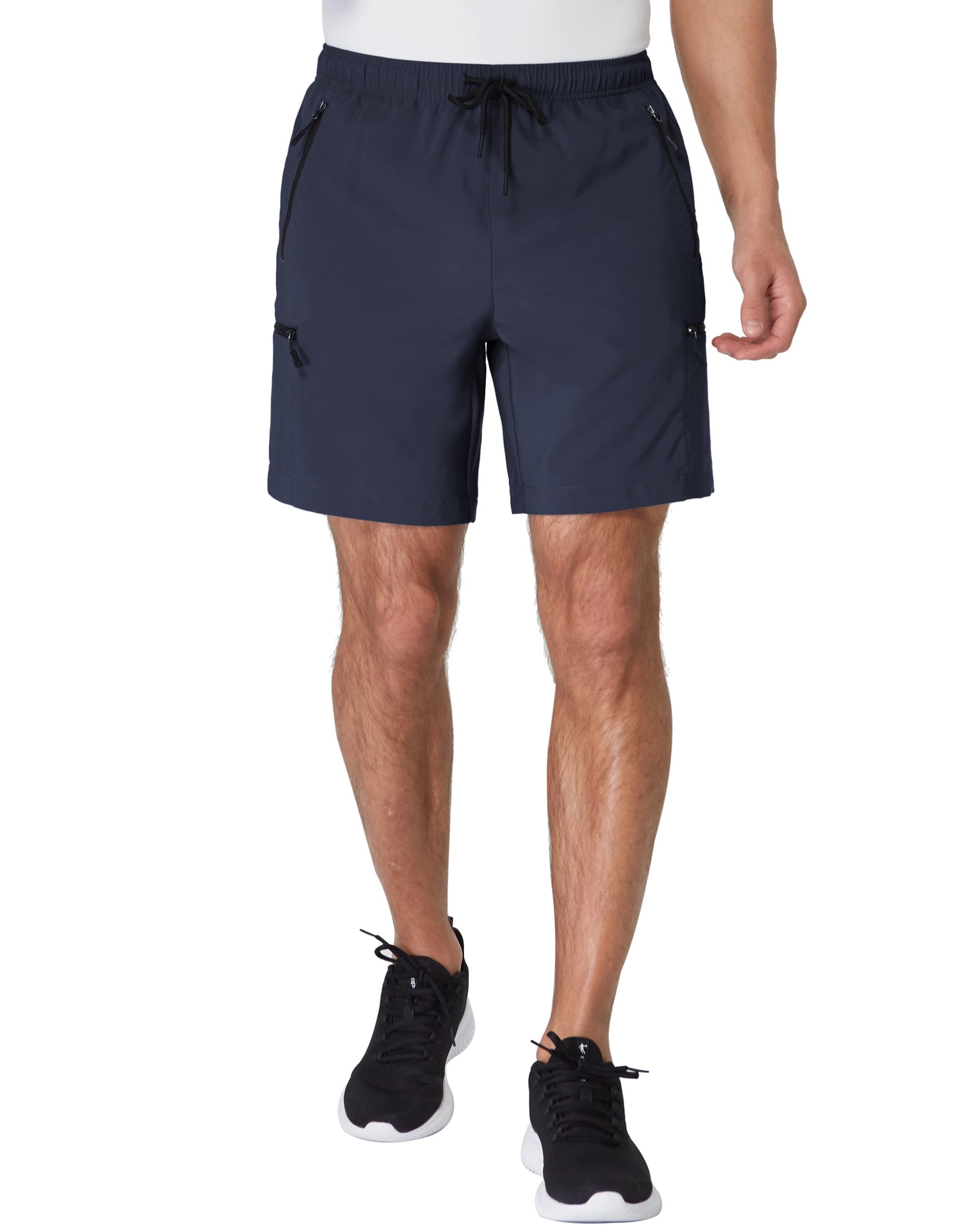 SPECIALMAGIC Men's Golf Cargo Shorts Lightweight Quick Dry Shorts Hiking Shorts Camping Travel with Multi Pockets Navy Blue XL