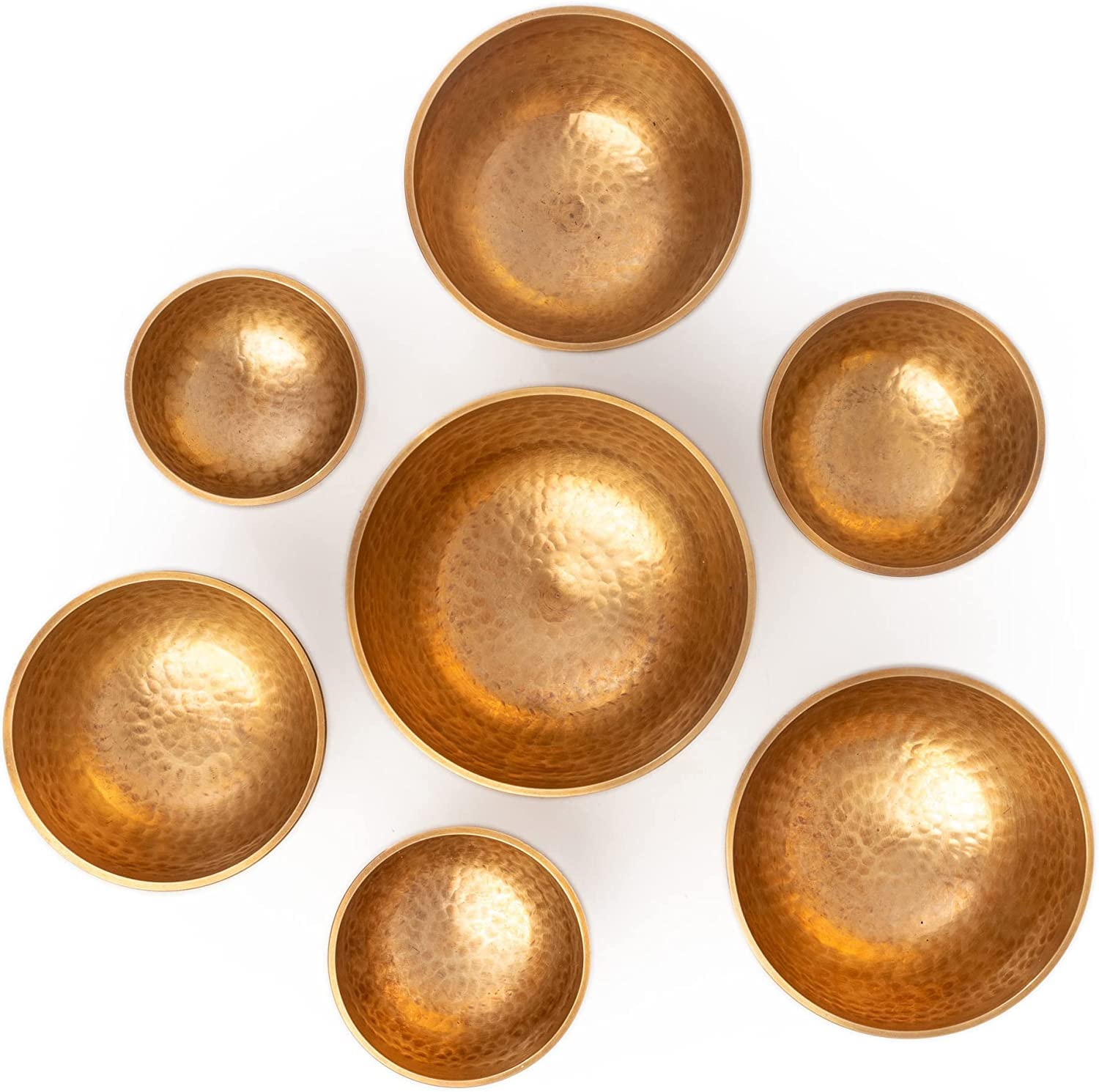 Tibetan Singing Bowls Set Of 7 for Meditation Mindfulness with Carry Box by Himalayan Bazaar