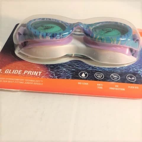 Speedo Junior Jr. Glide Print Goggles - Ceramic Tie Dye Jade