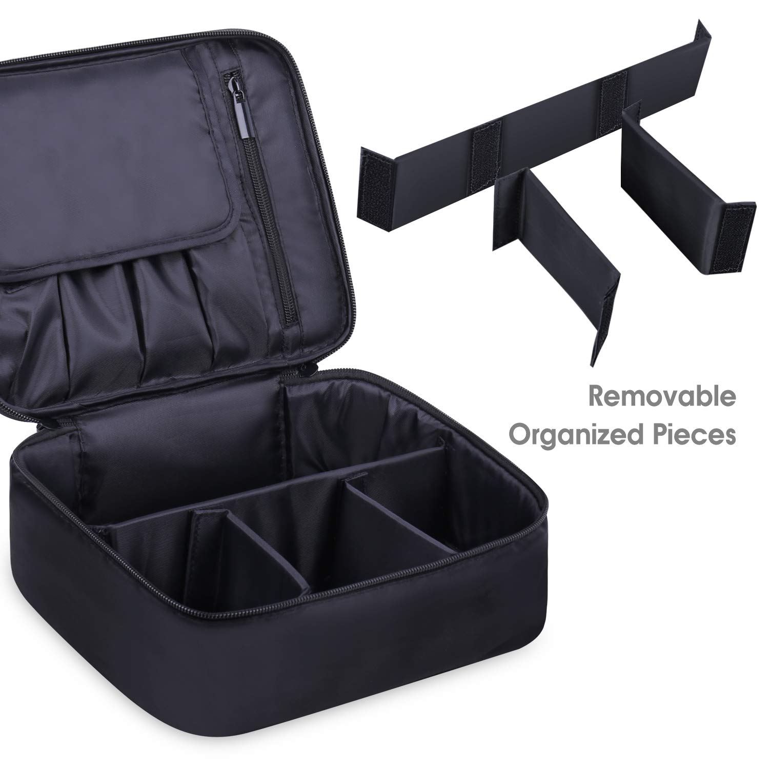 Narwey Travel Makeup Bag Large Cosmetic Bag Make up Case Organizer for Women (Elephant)