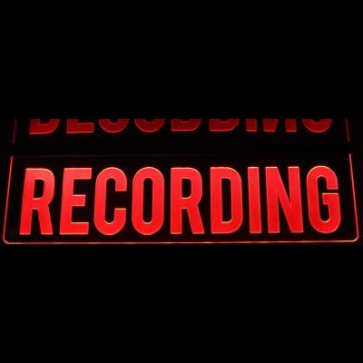 Recording Home Studio Court Room in Session Ceiling, Desk, or Flat to the Wall Mount Acrylic Lighted Edge Lit Sign Light Up Plaque Mirr 11"-21" 15-30 Leds 9 Foot Cord Made in the USA 10325 1363