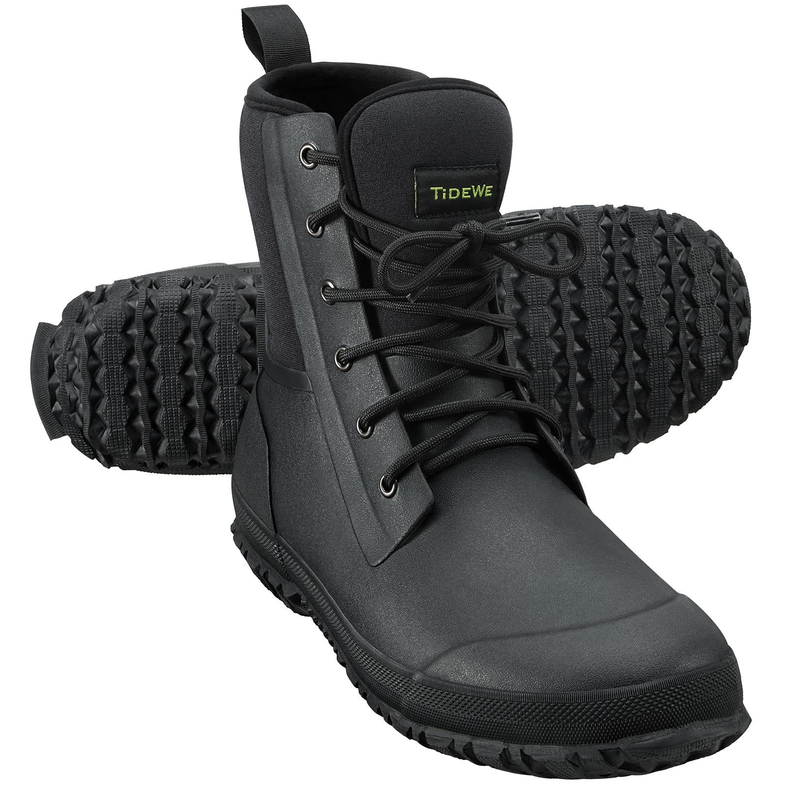 TIDEWE Men's Lace Up boots (Black & Camouflage, Size 5-14)