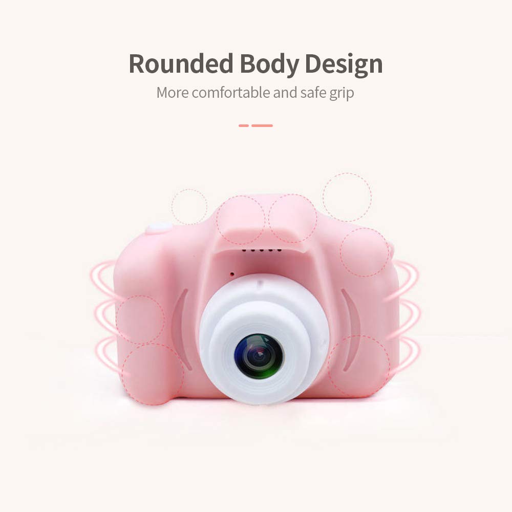 X2 Mini Kids Camera 2 inch HD Color Display Rechargable Mini Camera Video Camera Lovely Camera with 32GB Memory Card Blue NTBL