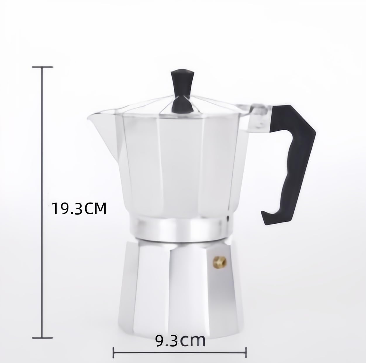 MVPLUE Classic Moka Pot 6 Cup 9 oz,Stovetop Espresso Maker Aluminum Silver,Cuban Coffee Maker, Greca,Make Delicious Coffee Easily at Home