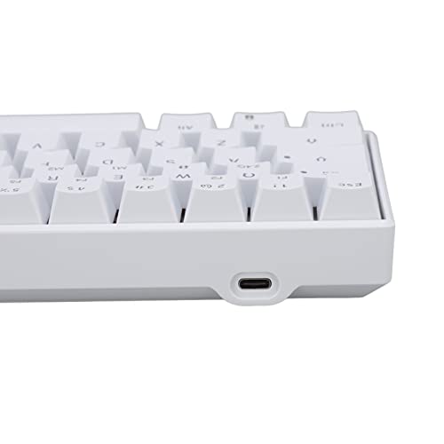 Zyyini 64 Keys Mechanical Keyboard, Wireless PC Gaming Keyboard, Ergonomic Design, with 1800mAh Battery, Wireless Keyboard for Computer PC Gamer(Brown Switch)