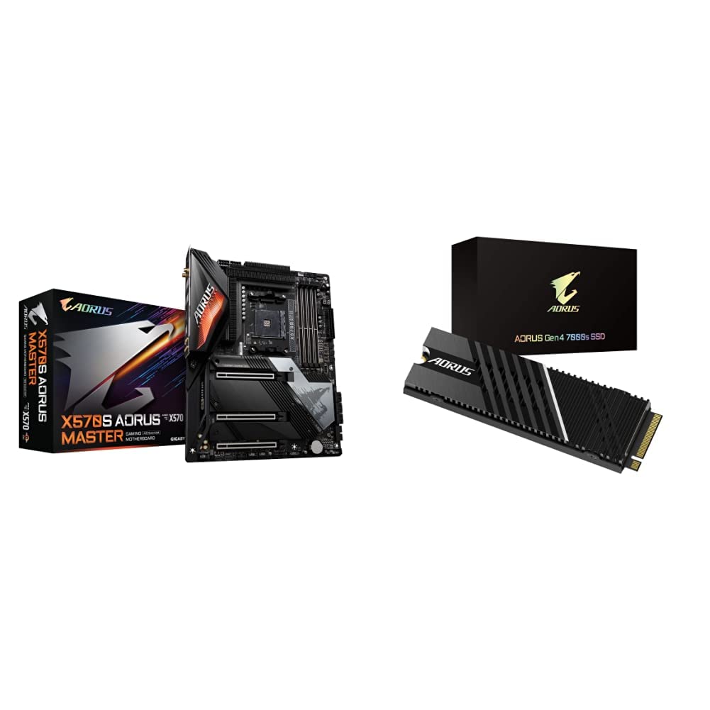 X570S AORUS MASTER Gaming Motherboard & GIGABYTE AORUS Gen4 7000s 1TB SSD (GP-AG70S1TB)