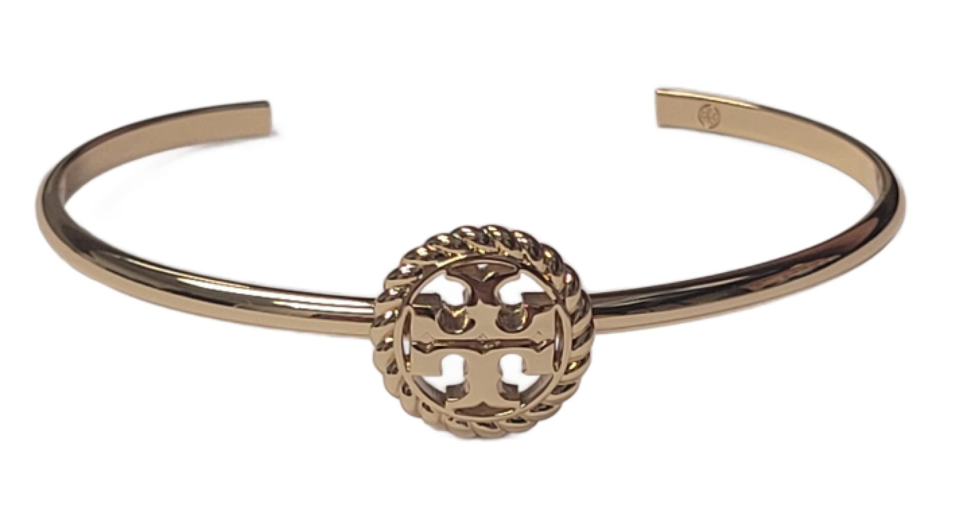 Tory Burch 136614 Tory Gold Tone Rope Logo Women's Cuff Bracelet