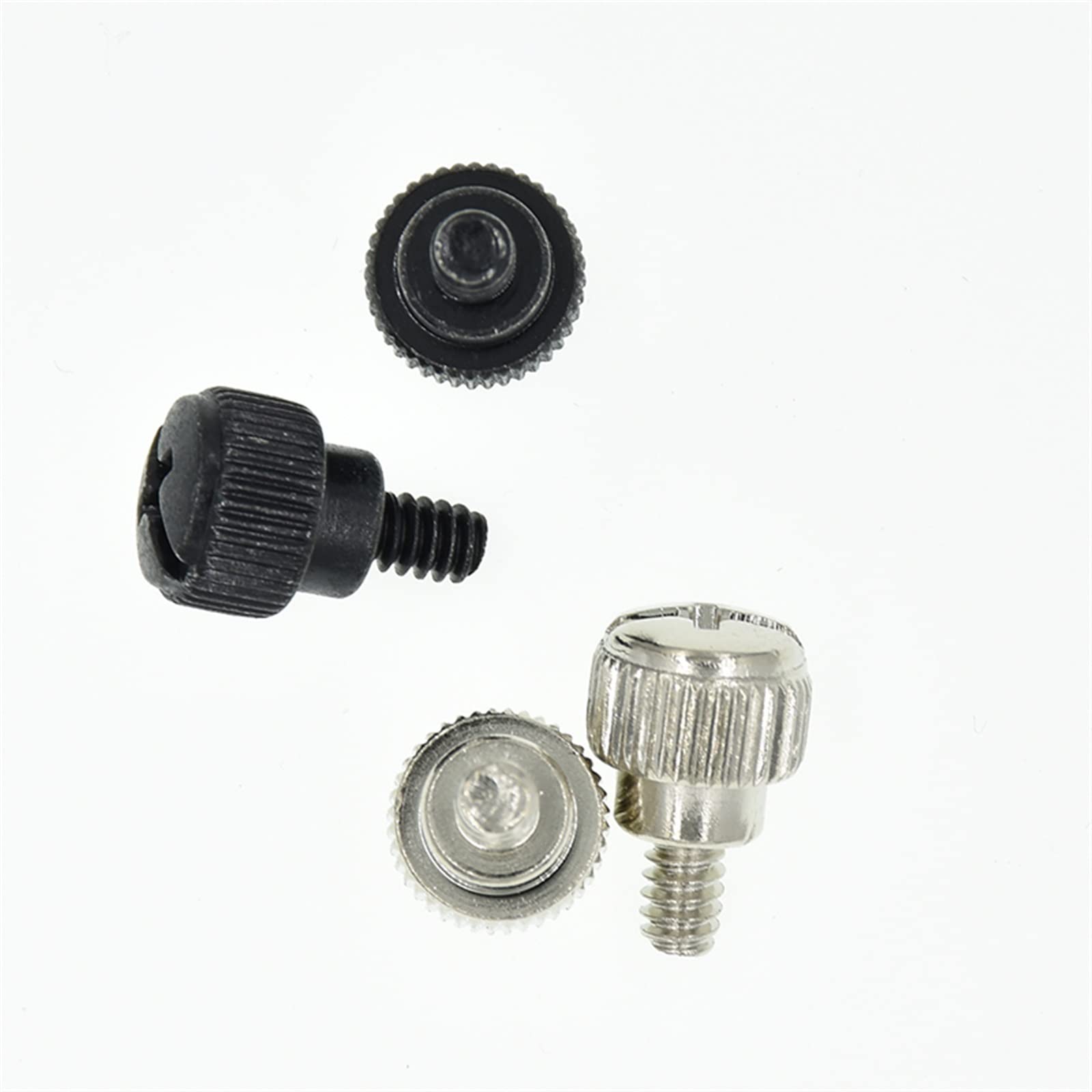 XADITON 10Pcs 6#-32 * 5 Computer PC Case Cooling Round Toolless Adjustment Screw Thumbscrews Thumb Screw M3.5 (Color : Black)