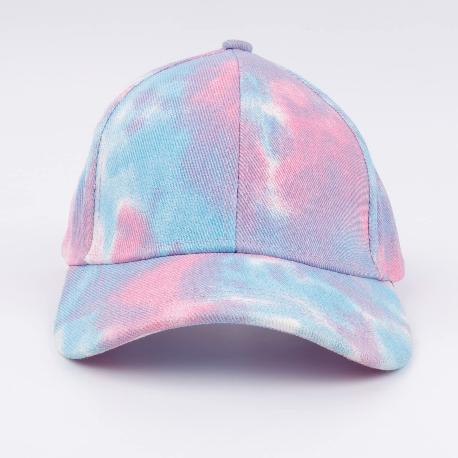 Tie Dye Criss Cross Ponytail Cap Adjustable High Messy Bun Ponycap Hiphop Baseball Cap for Women Men