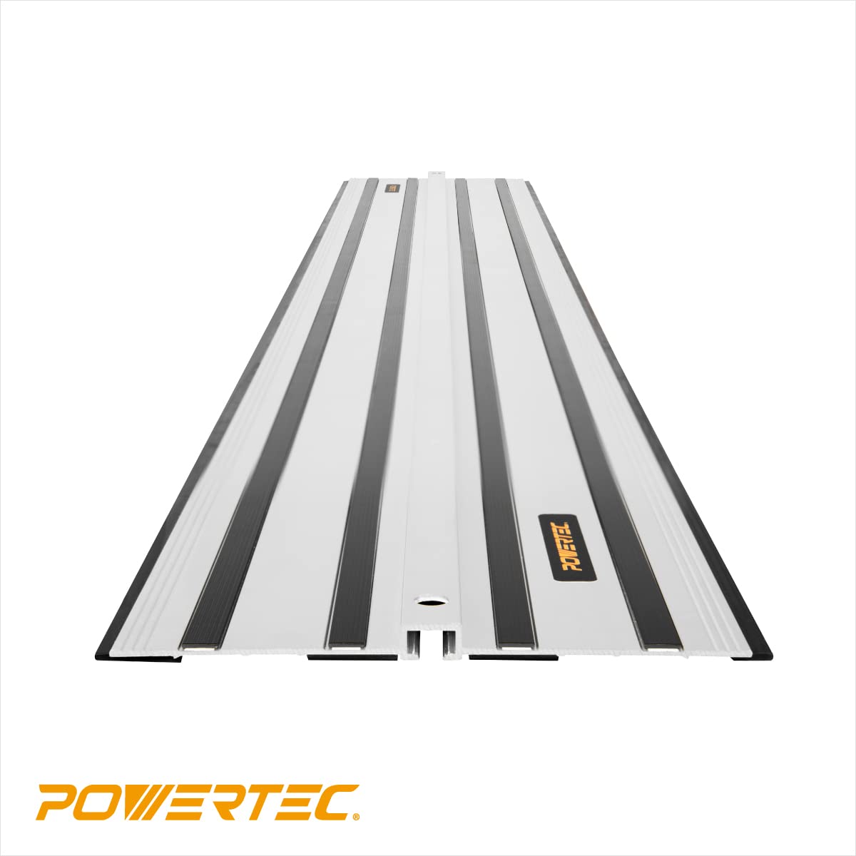 POWERTEC 71691 110 Inch Track Saw Guide Rail Connector Set for DeWalt Track Saws, Clamping Options Includes 2x55" Aluminum Extruded Guided Rails and (1) Guide Rail Connector for Woodworking Projects