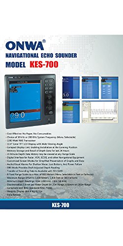 ONWA KES-700: 10.4" Navigational Echo Sounder with Memory Storage and Recall of Depth Data
