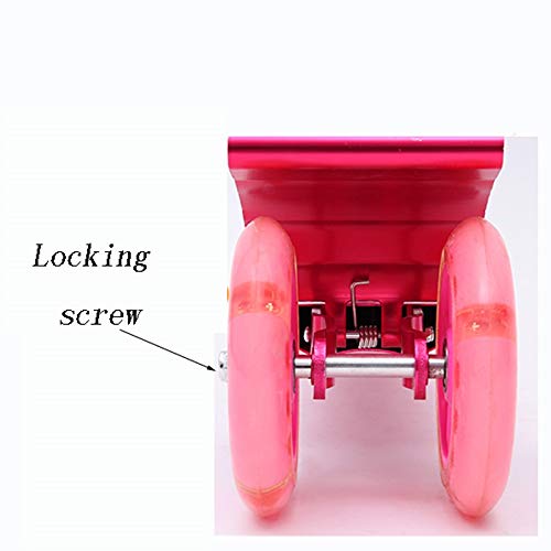 Moolo Foldable Children Kick Scooter,Kids 3 Wheel Double Brakes Commute Adjustable Handle Height Youth with Protective Gear 2-14 Years Old Bearing Weight 100kg (Color : Orange)