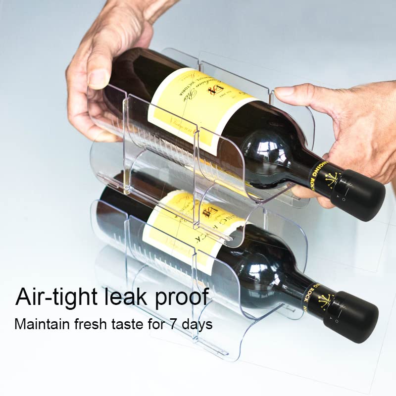 Wine Stopper with RotatingĀ Lock, 4 Pack YIENHDA Wine Bottle Stopper, Mini Wine Corks, Sealed Wine Preserver, Reusable Wine Saver, Leak Proof Wine Keeper Cover for Wine Lover (Black)