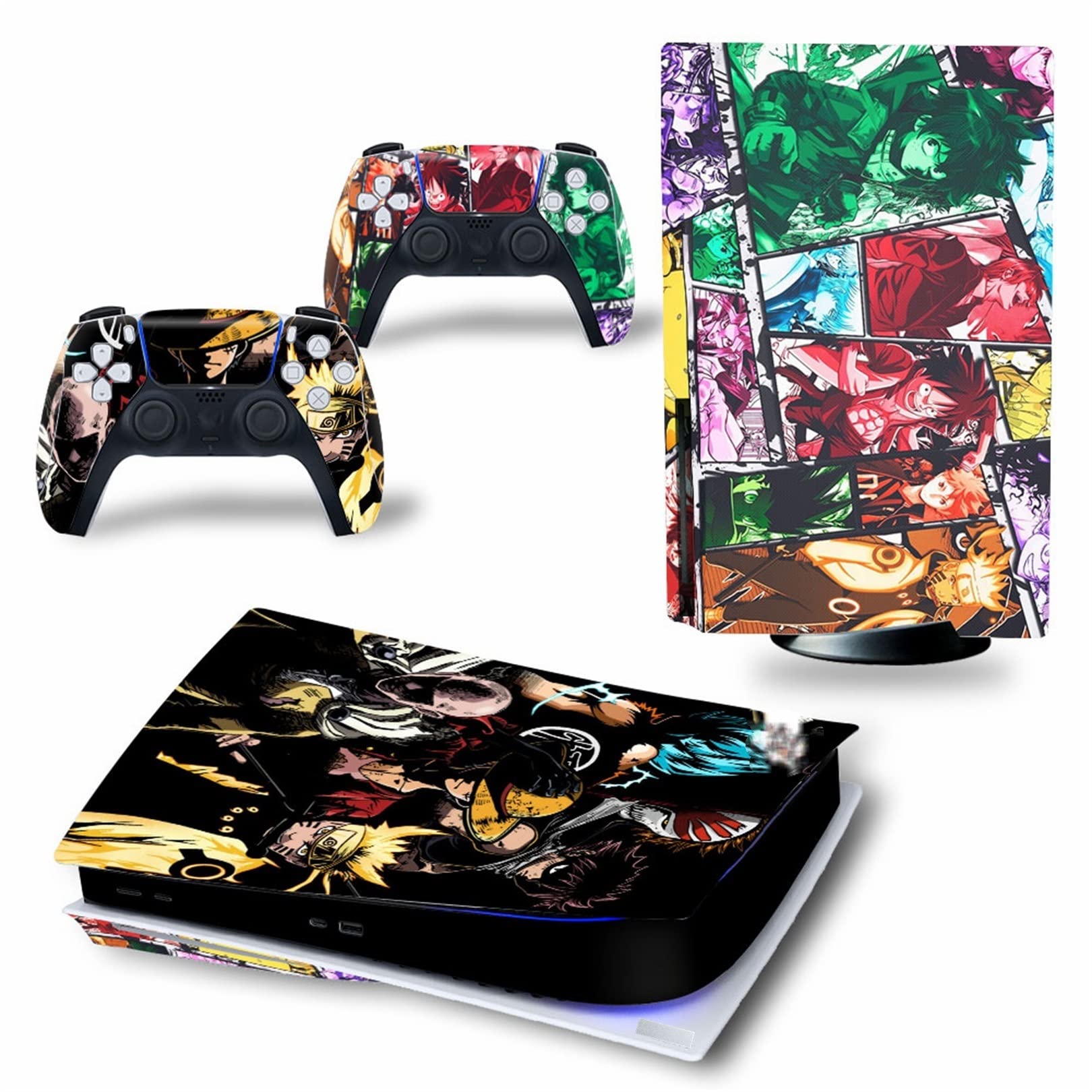 WREXIL LEEWEE for PS5 Skin Disc Edition & Digital Edition Console and Controller Vinyl Cover Skins Wraps Scratch Resistant, Compatible 28394 No Foaming (Size : Disc Version)