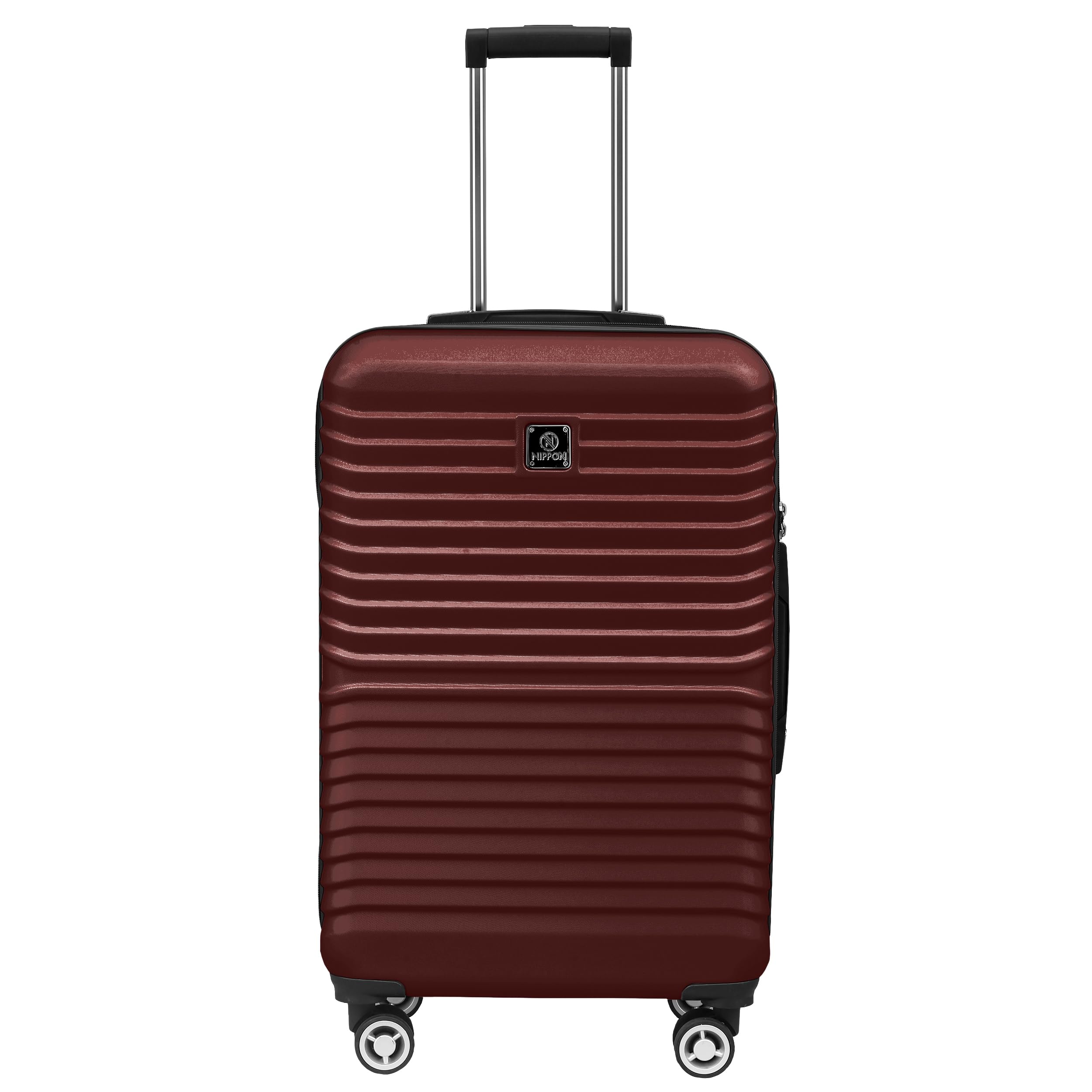 Nippon Luggage Nomad 3-Piece Rolling Hardside Spinner Suitcase Set with Wheels for Women and Men, Lightweight Travel Hard Shell Roller, Premium Polycarbonate, Small, Medium and Large, Red