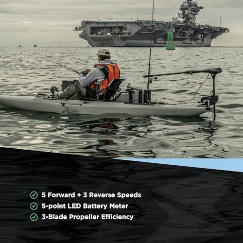 Newport X-Series 55lb Thrust Transom Mounted Saltwater Electric Trolling Motor w/LED Battery Indicator (36" Shaft)